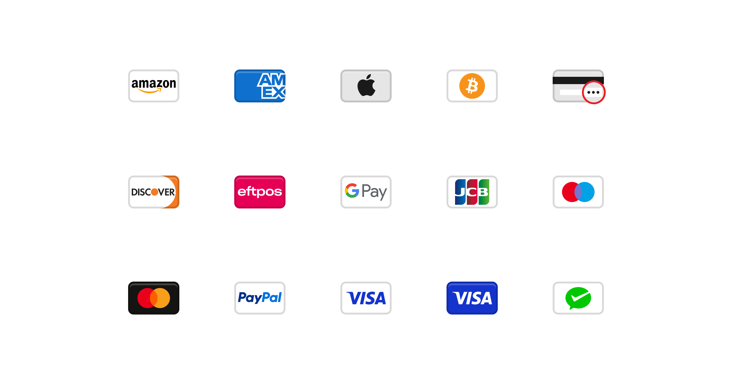 Credit Card Icons and Symbols